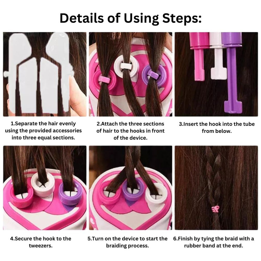 Automatic Hair Braider Electric Braid Machine Styling Tool Smart DIY Q ...