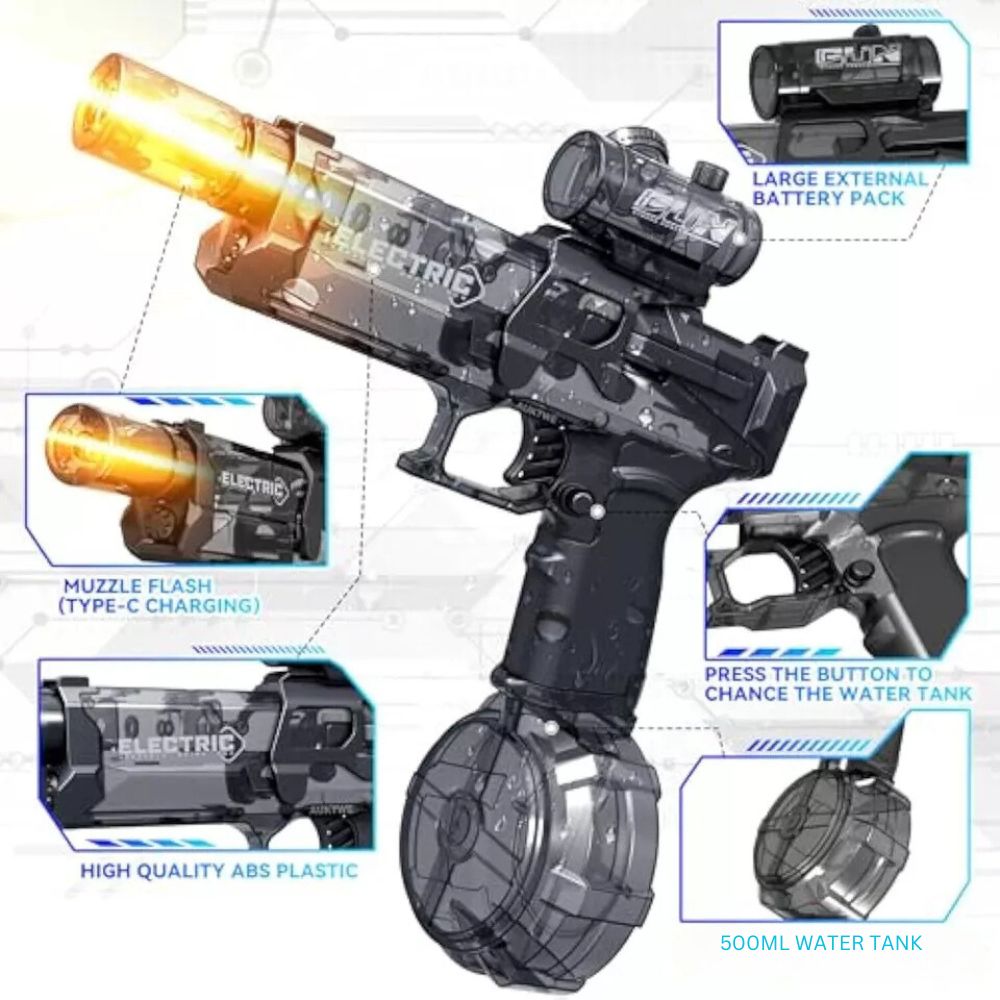 Electric Water Guns Ultimate Battle Blaster with Realistic Gun Muzzle ...